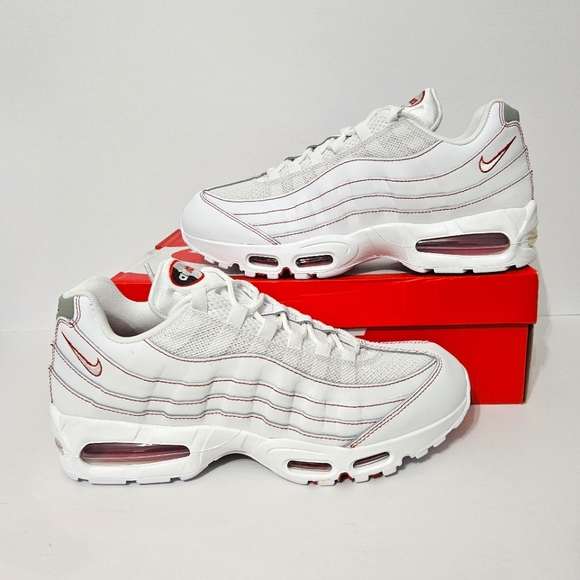 Nike | Shoes | Nike Air Max 95 Og White Red | Poshmark